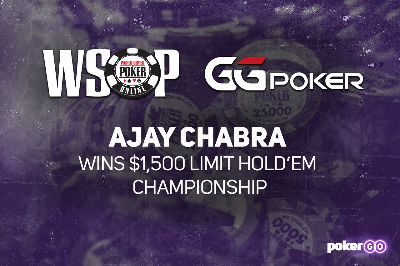 Ajay Chabra Wins First Bracelet in GGPoker WSOP Online $1,500 Limit ...