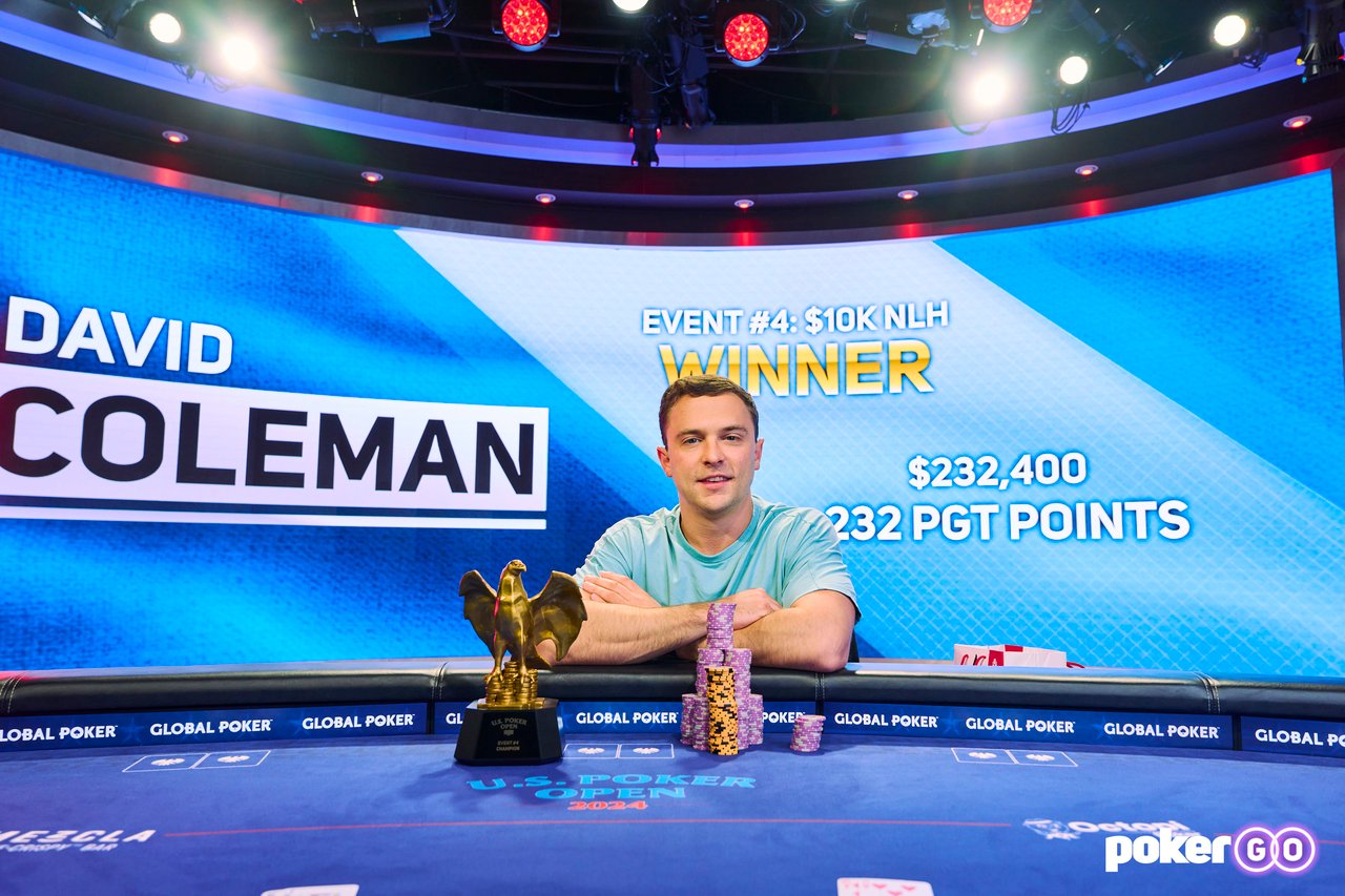 David Coleman Continues Hot Start, Wins Event #4: $10,100 No-Limit Hold'em | PGT